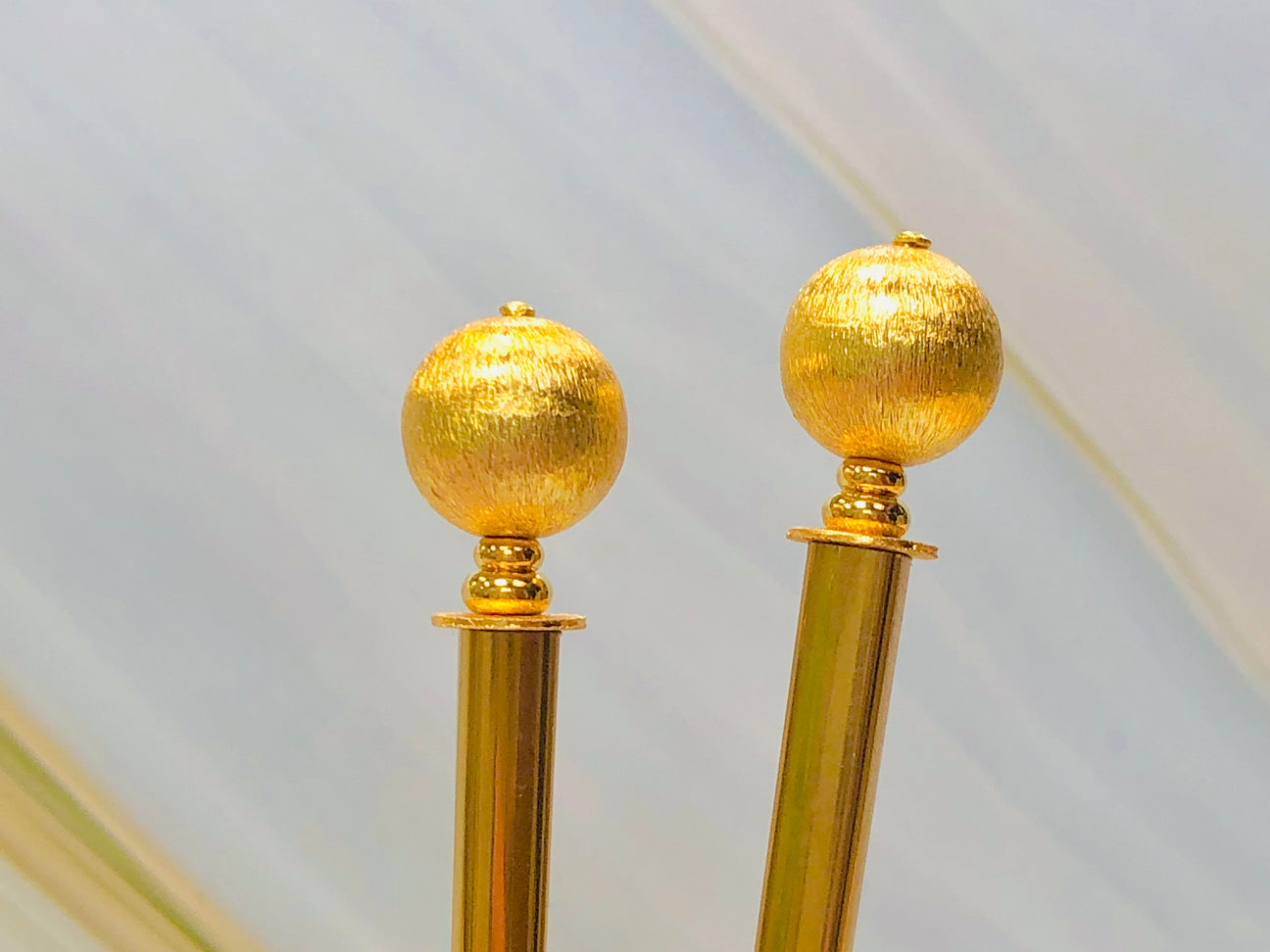 Brushed Orbs Luxury Gold Hair Sticks, Elegant Gold Wedding Hair Sticks ...